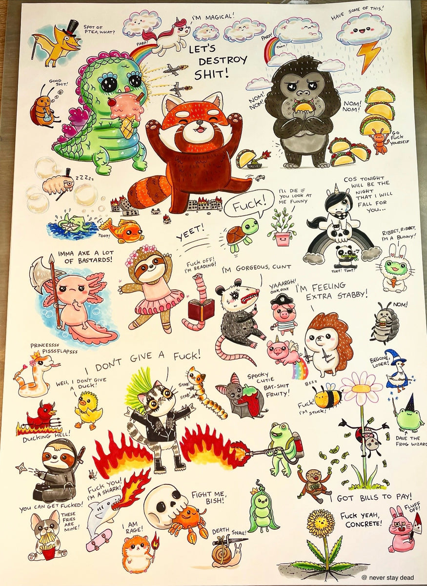 Doodle Sheet (A2) – Never Stay Dead