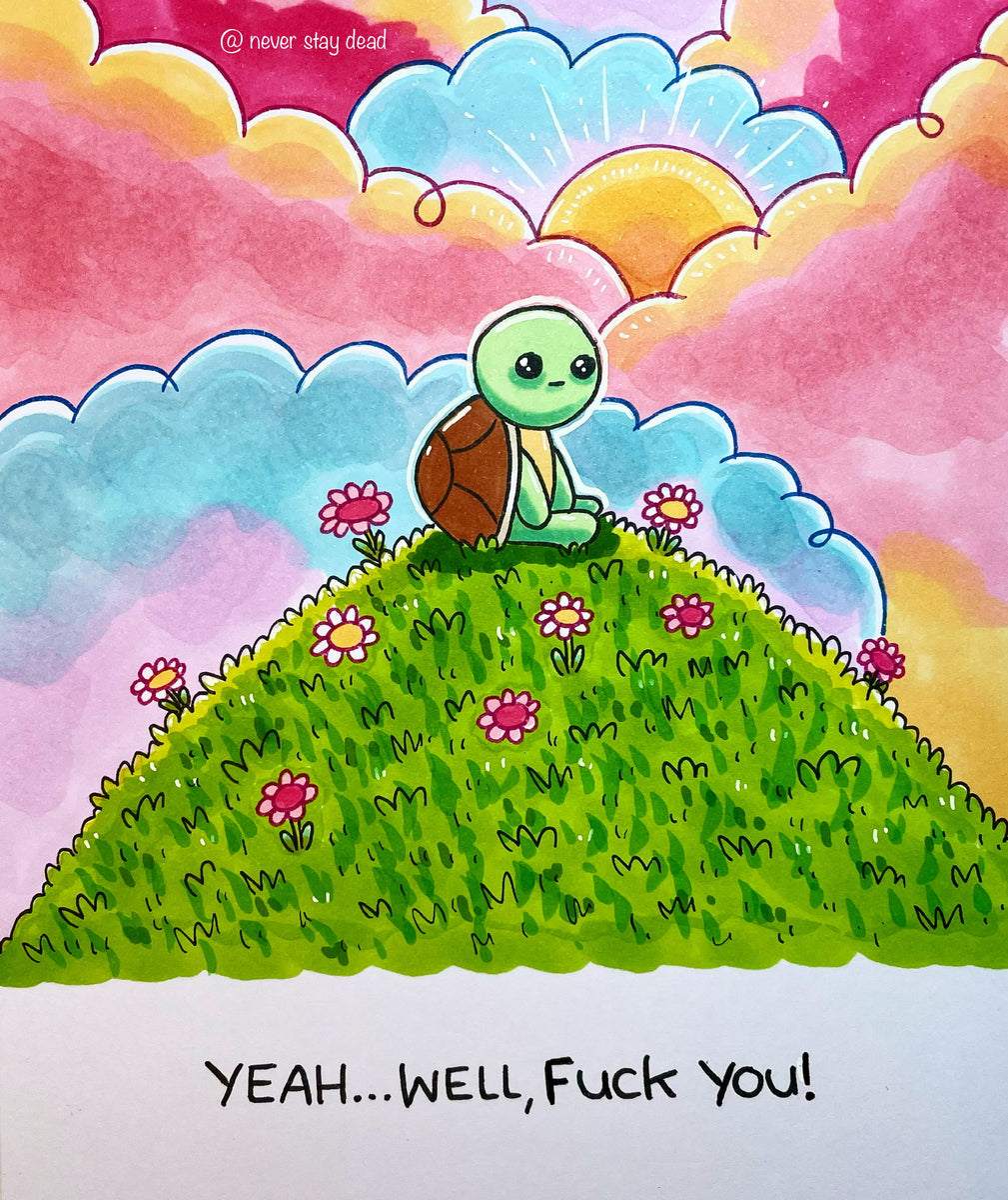 Mini Original ‘Yeah…Well’ Drawing (A5) – Never Stay Dead