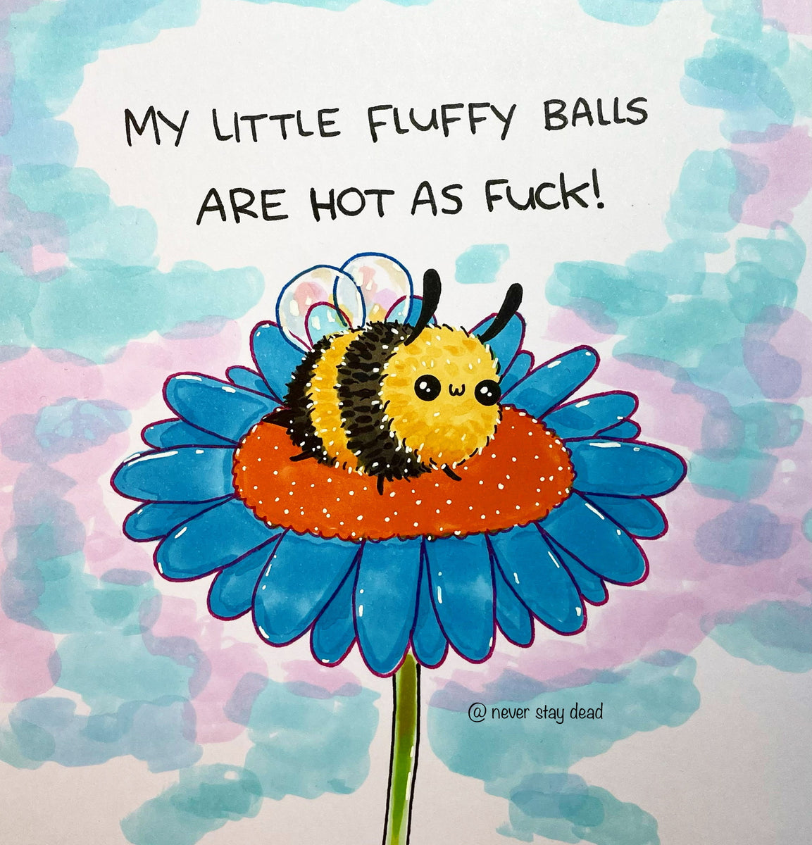 Mini Original ‘Hot Bee’ Doodle (A5) – Never Stay Dead