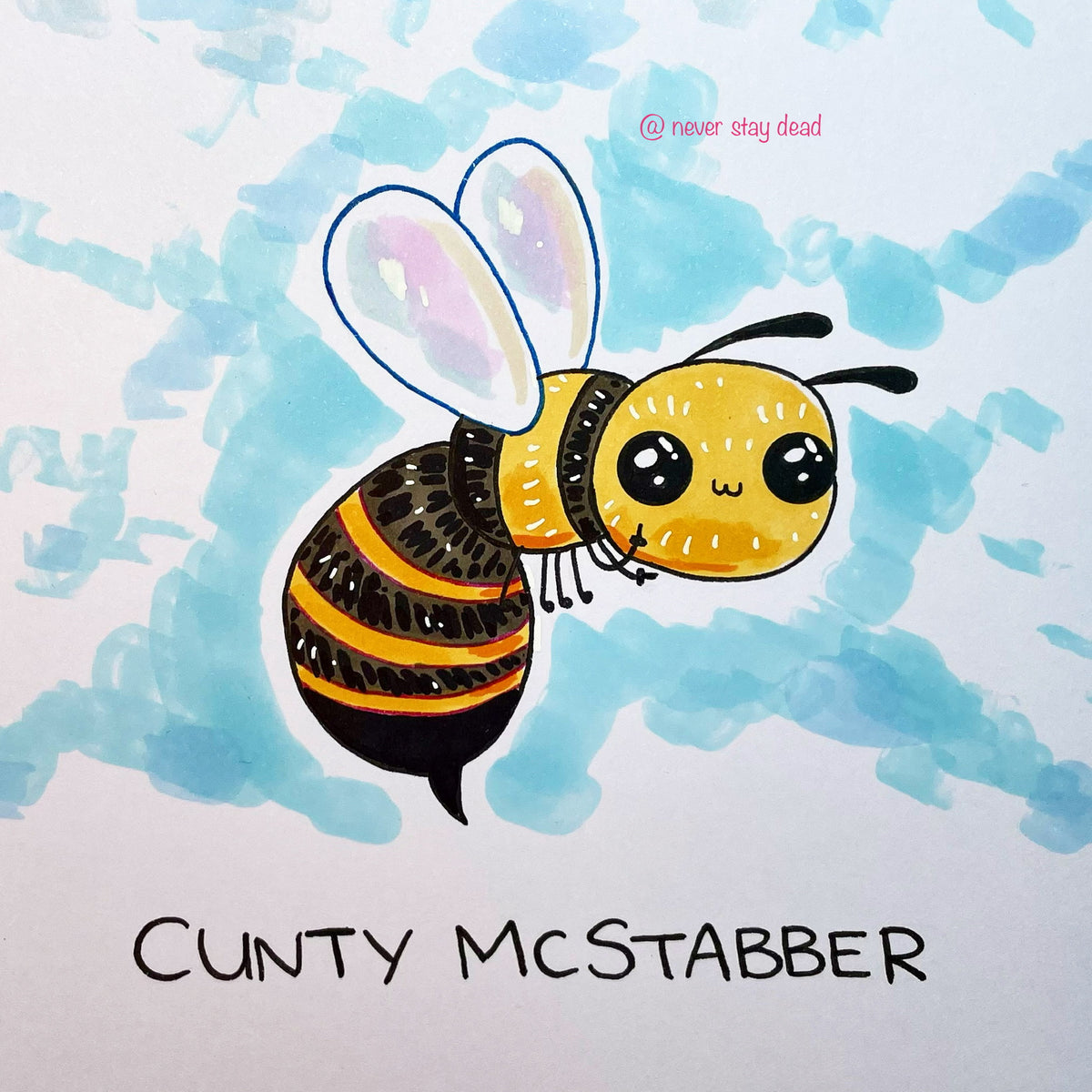 Mini Original ‘Waspy’ Doodle (A5) – Never Stay Dead