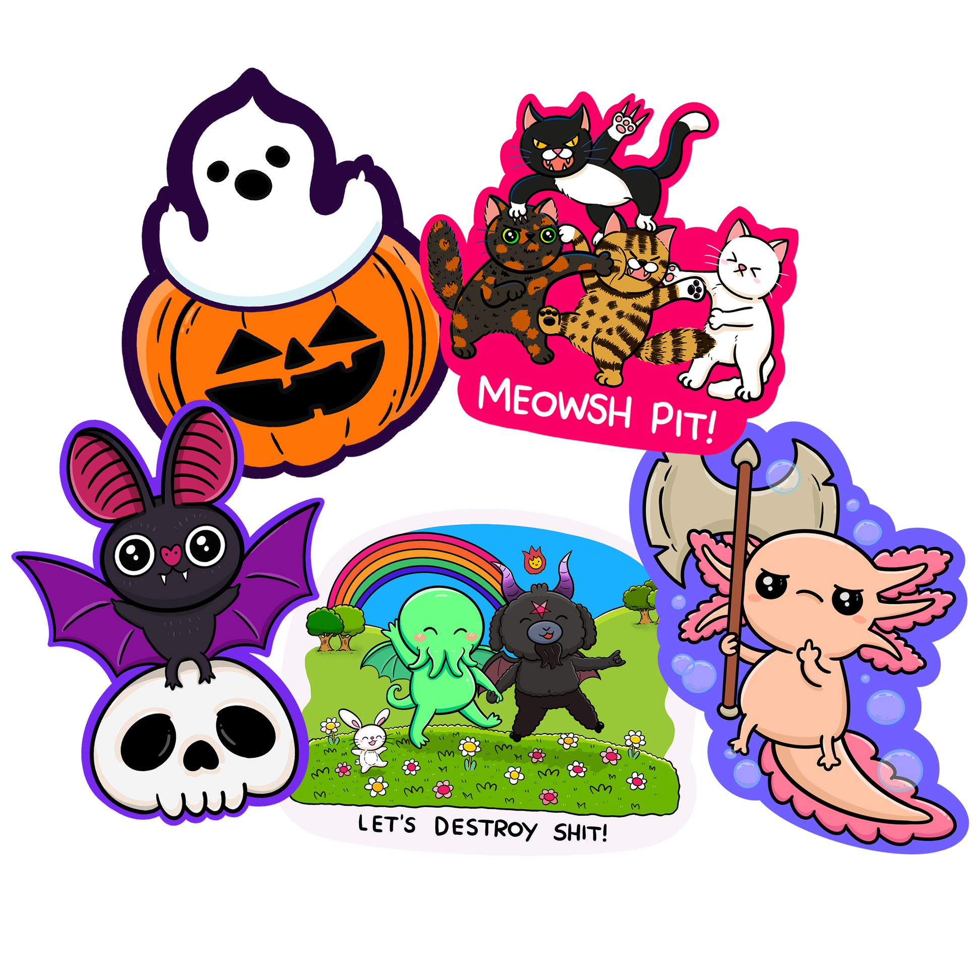 Sticker Pack (Includes 5 Stickers) – Never Stay Dead