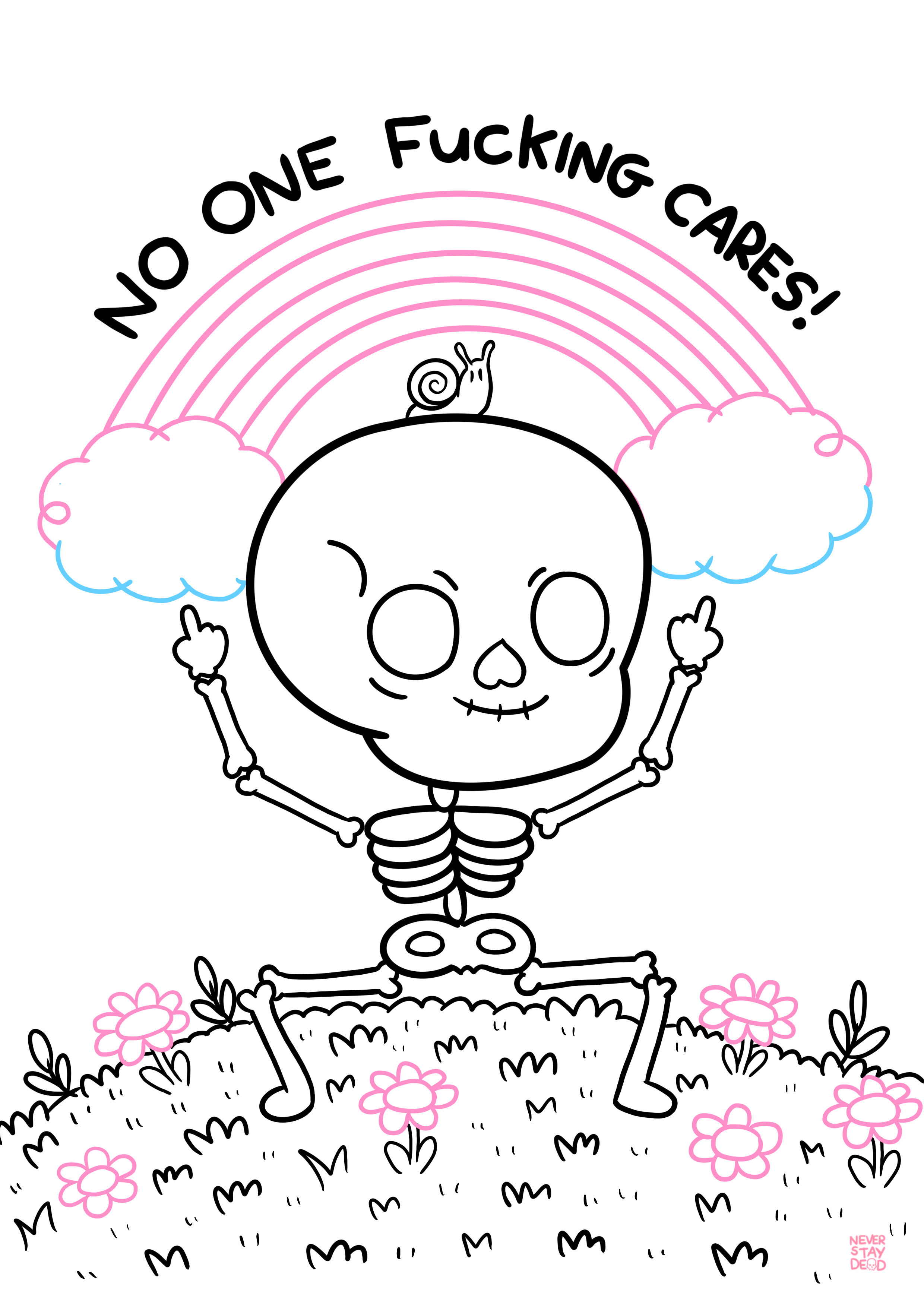‘Awesome’ Colouring Book – Never Stay Dead