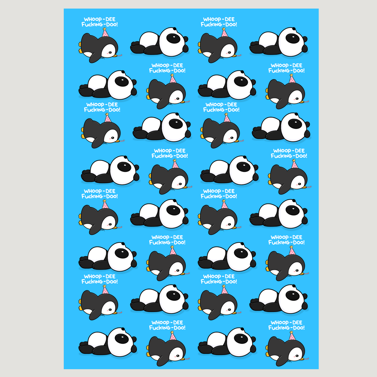 ‘Whoop-Dee-Doo’ Wrapping Paper (50x70cm Sheet) – Never Stay Dead