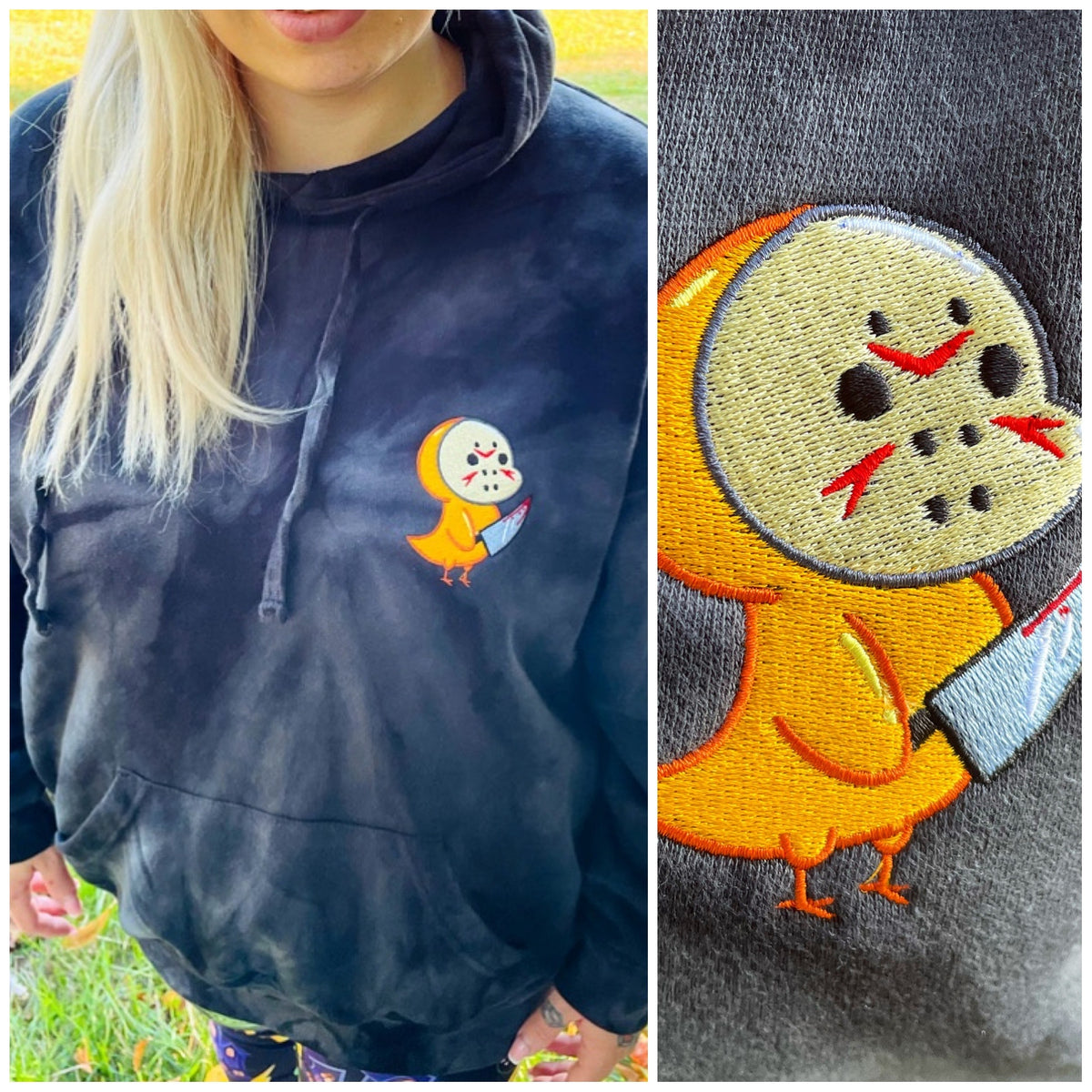 ‘Slasher Duck’ Tie-Dye Unisex Hoodie (Limited Edition) – Never Stay Dead