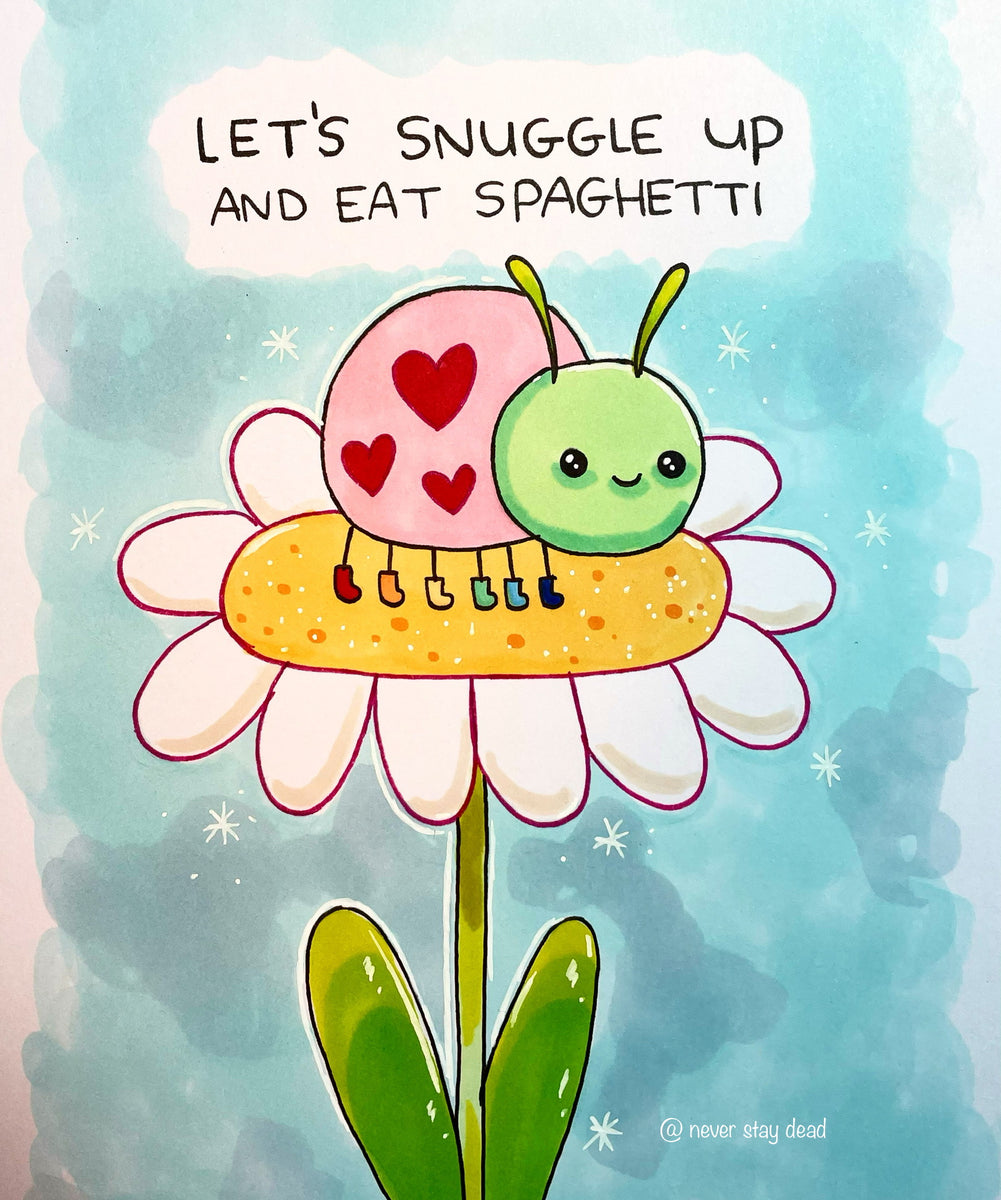 Mini Original ‘Love Bug’ Doodle (A5) – Never Stay Dead