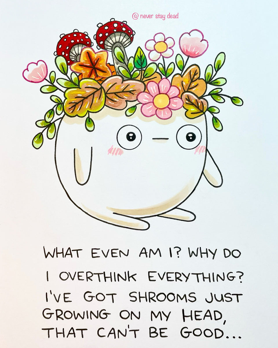 Mini Original ‘What Even Am I…’ Drawing (A5) – Never Stay Dead