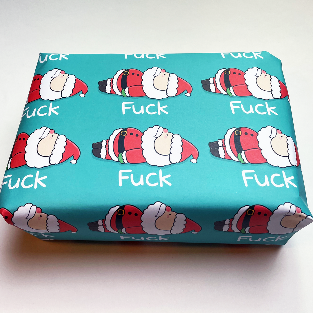 ‘F#!k’ Santa Wrapping Paper (50x70cm Sheet) – Never Stay Dead